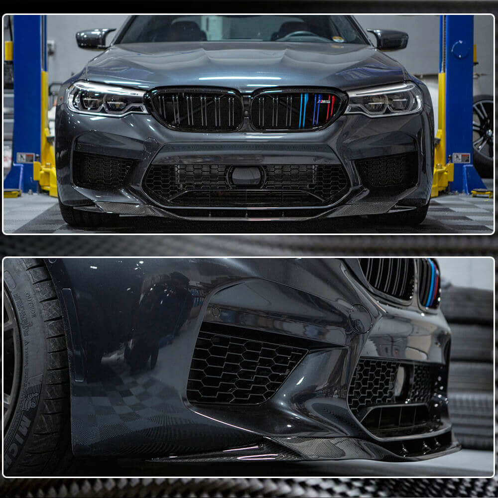 BMW F90 M5 Pre-LCI Carbon Fiber Front Lip Spoiler & Bumper Splitter
