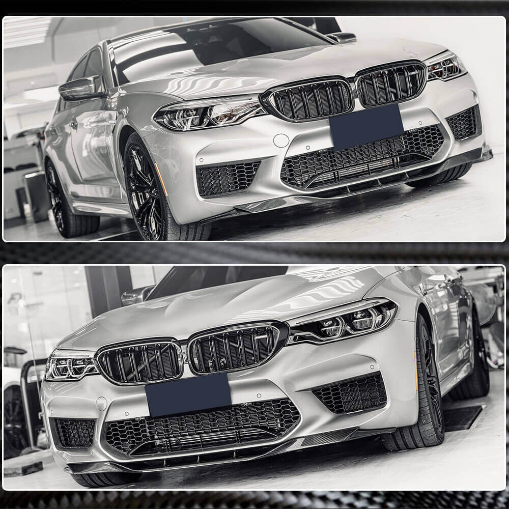 BMW F90 M5 Pre-LCI Carbon Fiber Front Lip Spoiler & Bumper Splitter