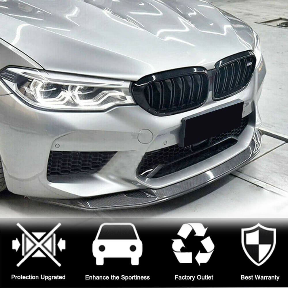 BMW F90 M5 Carbon Fiber Front Bumper Lip Spoiler | Exterior Body Kit ...