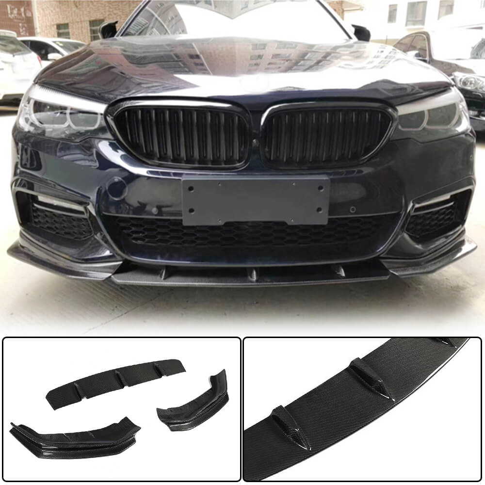 BMW G30 M550i Carbon Fiber Front Lip Spoiler Splitter | Exterior Mods