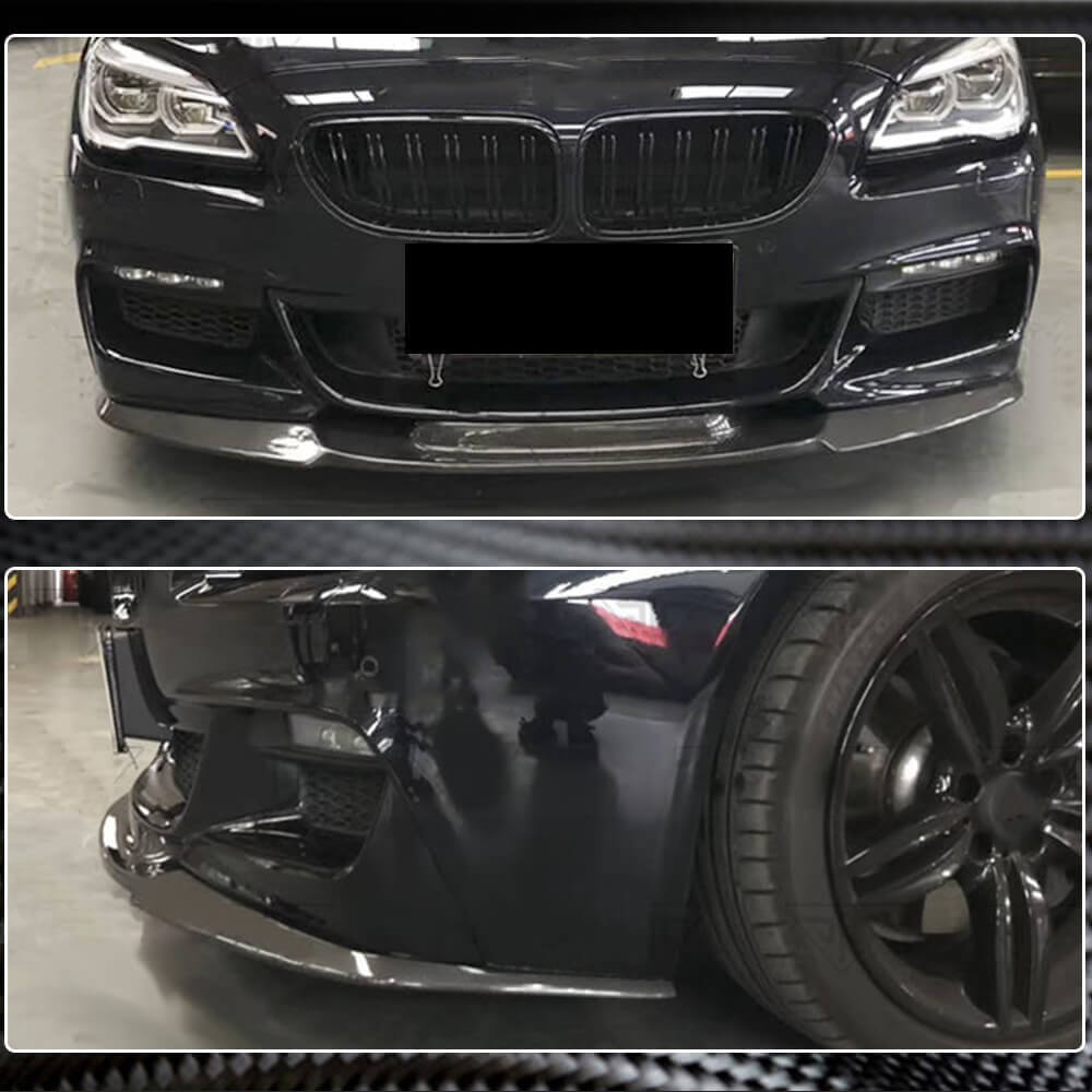 BMW F06 F12 F13 640i 650i Carbon Fiber Front Bumper Lip Spoiler – Ahacarbon