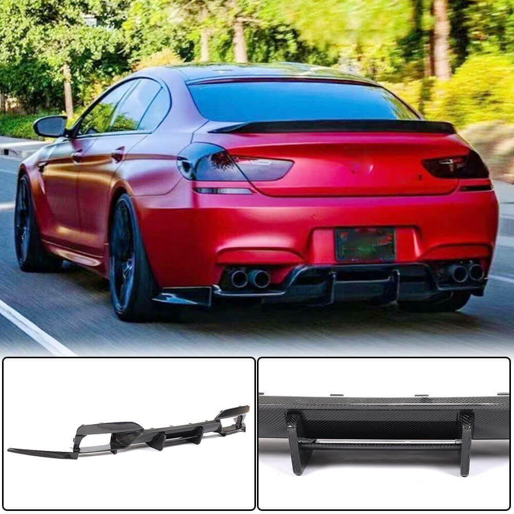 BMW F06 F12 F13 M6 Carbon Fiber Rear Bumper Diffuser Lip | PSM Style – Ahacarbon