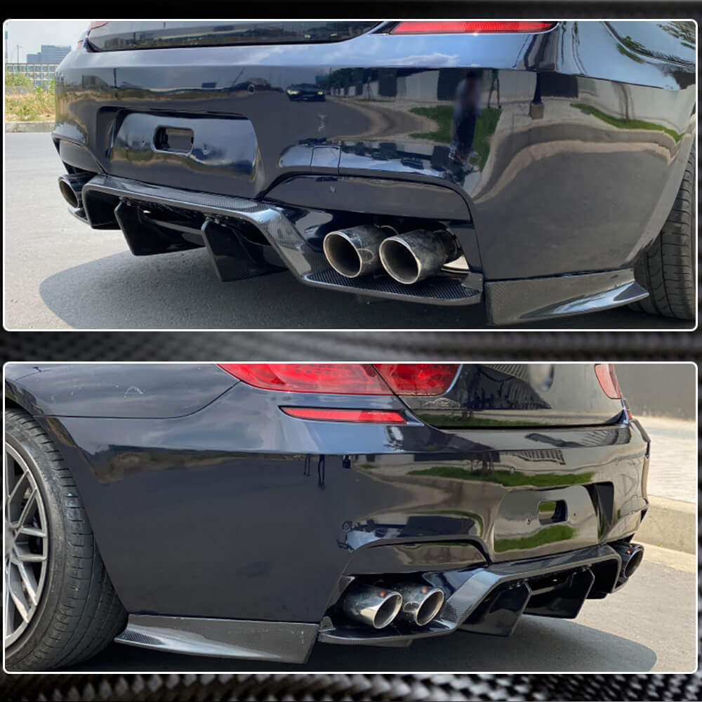 BMW F06 F12 F13 M6 Carbon Fiber Rear Bumper Diffuser Lip | PSM Style