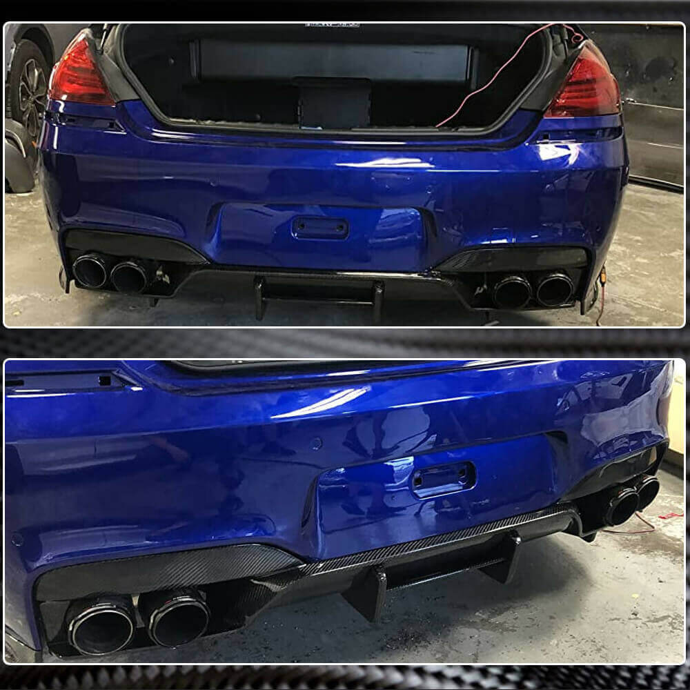 BMW F06 F12 F13 M6 Carbon Fiber Rear Bumper Diffuser Lip | PSM Style