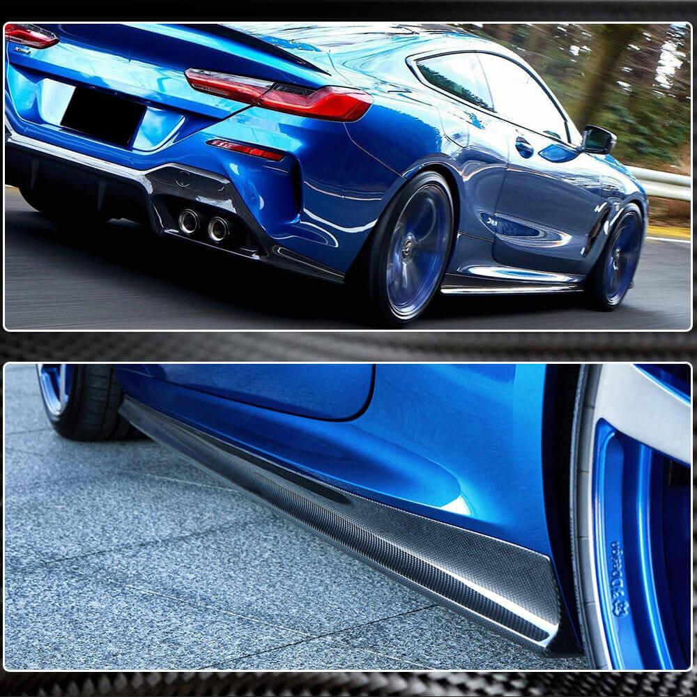 BMW G14 G15 Carbon Fiber Side Skirts Extension Lip | Exterior Mods