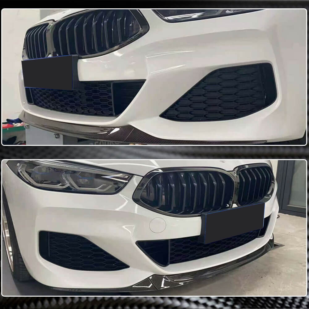 BMW G14 G15 G16 840i M850i Dry Carbon Fiber Front Bumper Lip Spoiler