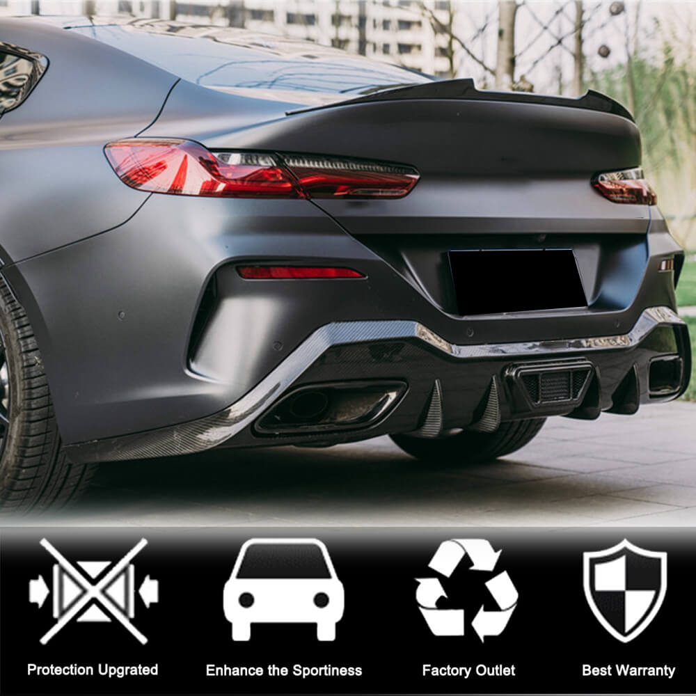 BMW G16 M850i Dry Carbon Fiber Rear Bumper Diffuser | Exterior Mods
