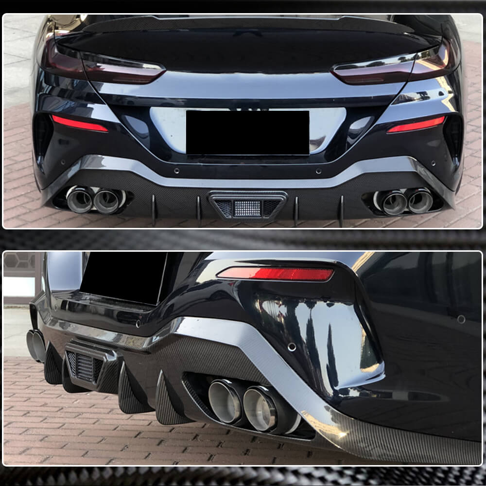 BMW G16 M850i Dry Carbon Fiber Rear Bumper Diffuser | Exterior Mods