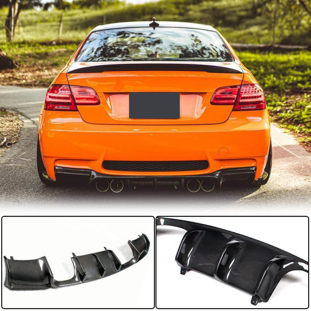 BMW E92 E93 M3 Carbon Fiber Rear Bumper Diffuser Lip | Exterior Mods
