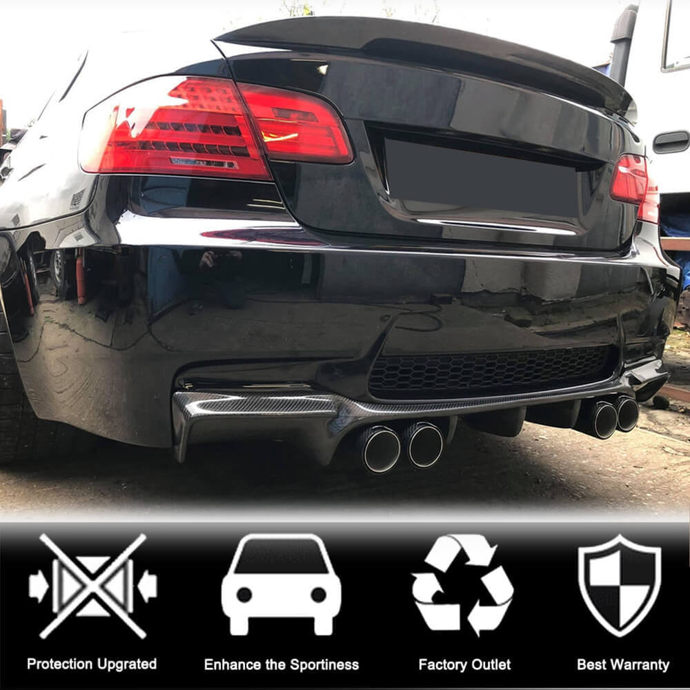 BMW E92 E93 M3 Carbon Fiber Rear Bumper Diffuser Lip | Exterior Mods