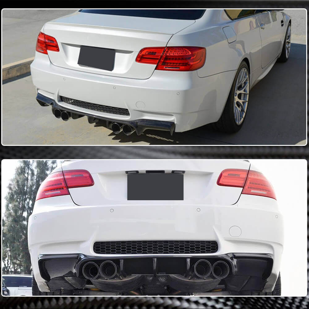 BMW E92 E93 M3 Carbon Fiber Rear Bumper Diffuser Lip | Exterior Mods