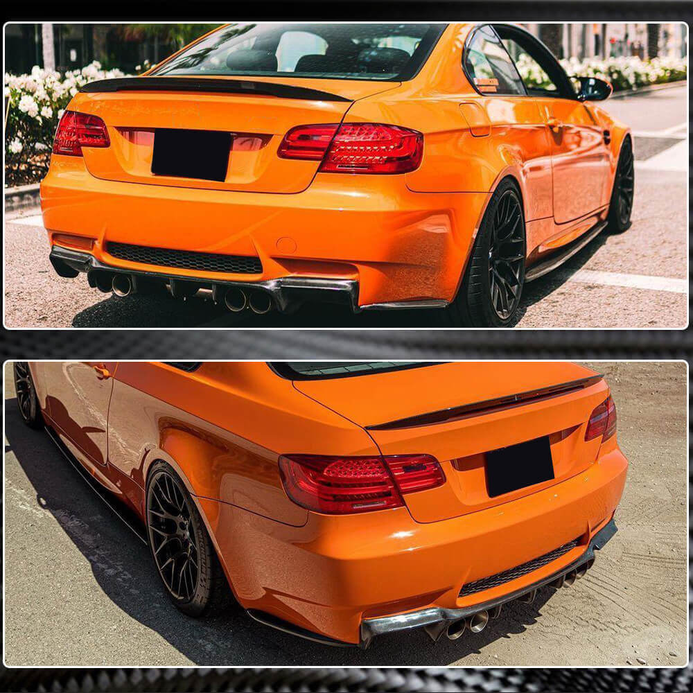 BMW E92 E93 M3 Carbon Fiber Rear Bumper Diffuser Lip | Exterior Mods