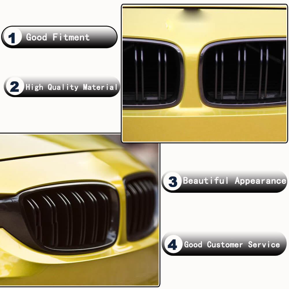 BMW F32 F33 F36 M3 M4 Matte Black Front Kidney Grille | Exterior Mods ...