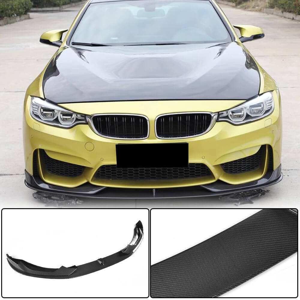 BMW F80 F82 F83 M3 M4 Carbon Fiber Front Bumper Lip | Exterior Mods ...