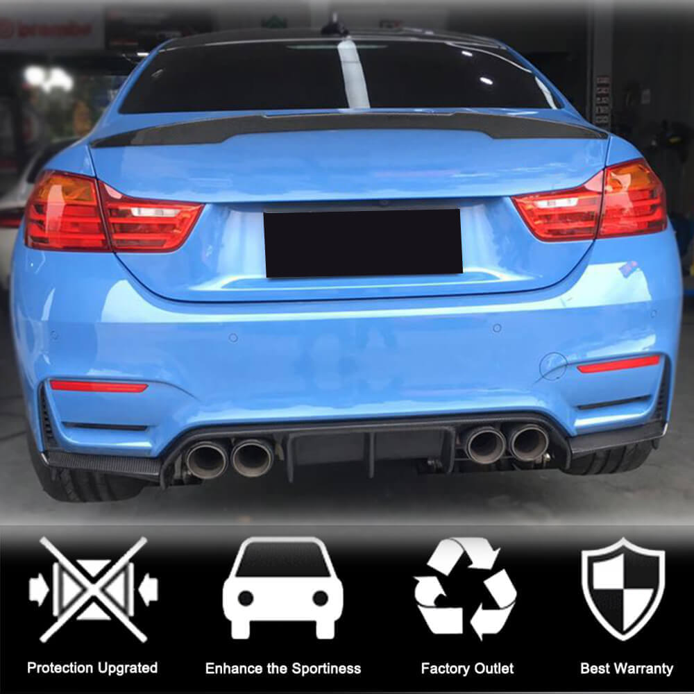 BMW F80 M3 F82 M4 Carbon Fiber Rear Bumper Diffuser Lip | Upgrade your ...
