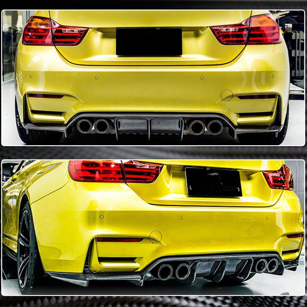 BMW F80 M3 F82 M4 Carbon Fiber Rear Bumper Diffuser Lip | Upgrade your ...