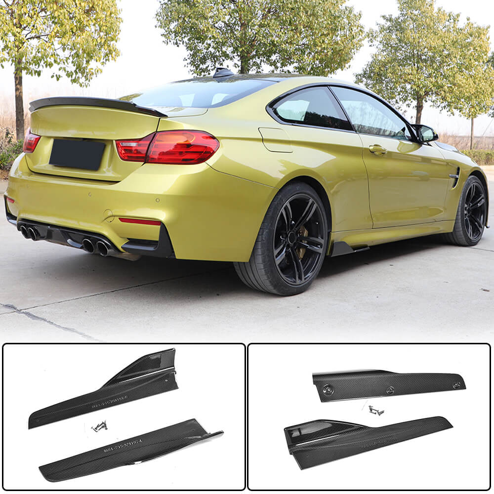 BMW F80 F82 F83 M3 M4 Carbon Fiber Side Skirt Splitter | Exterior Mods