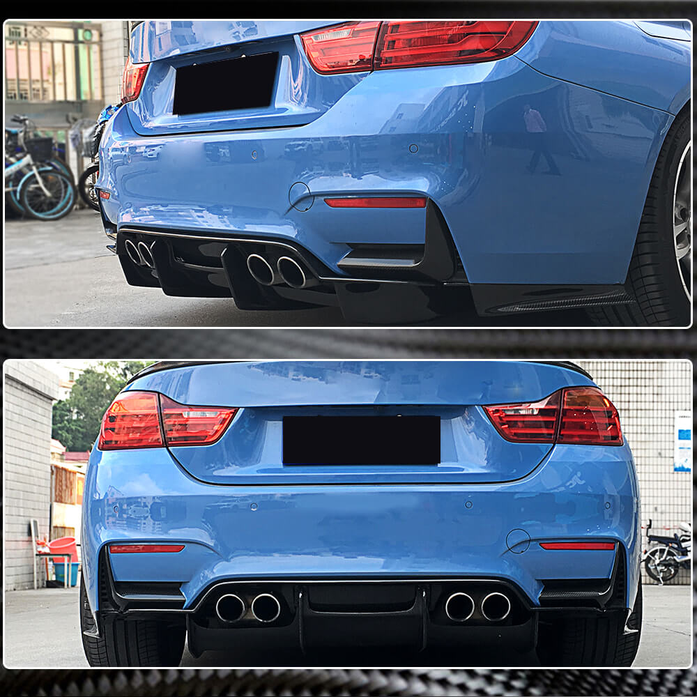 BMW F80 M3 F82 M4 Dry Carbon Fiber/FRP Rear Bumper Splitter | Exterior Mods