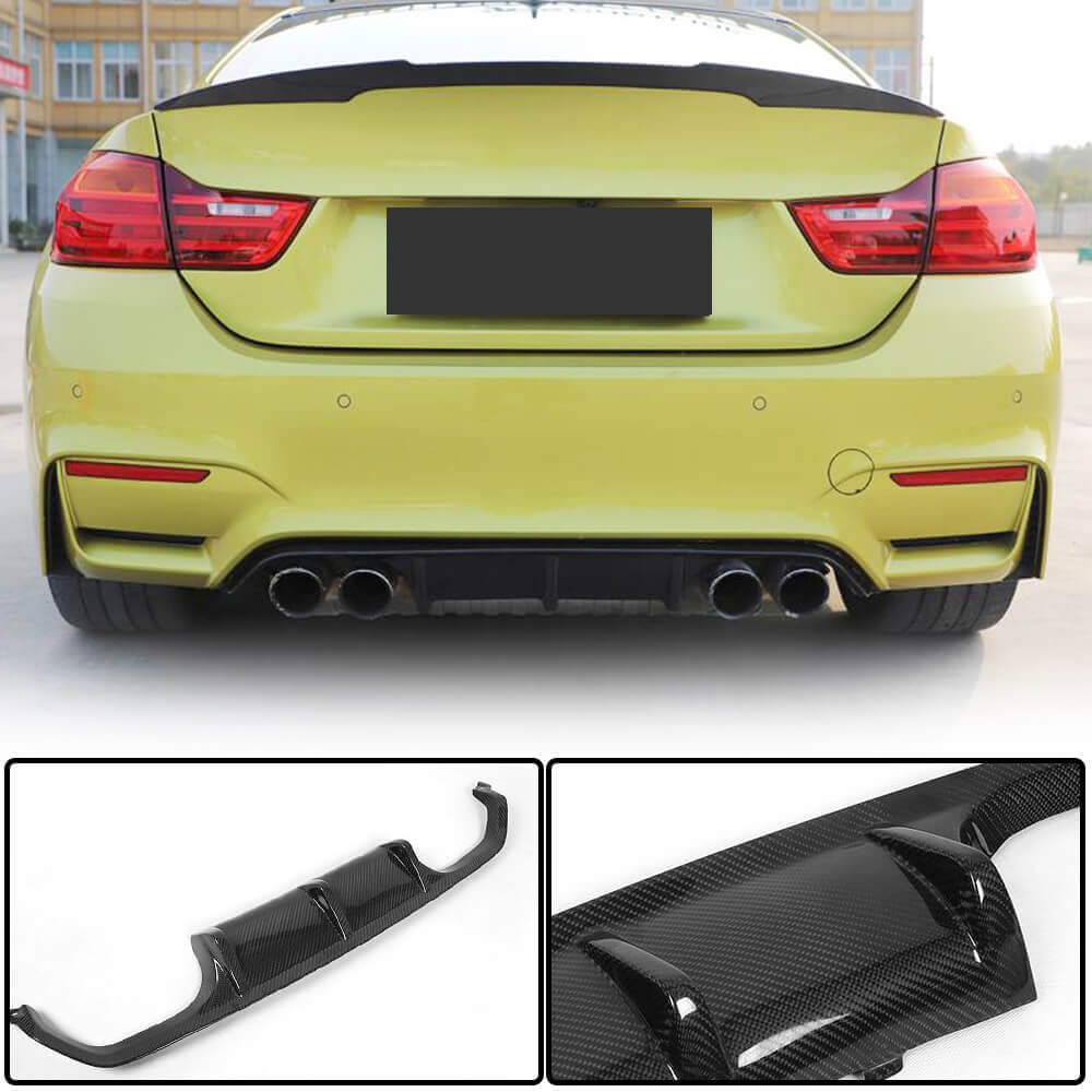 BMW F80 M3 F82 F83 M4 Carbon Fiber Rear Diffuser Lip | Exterior Mods ...