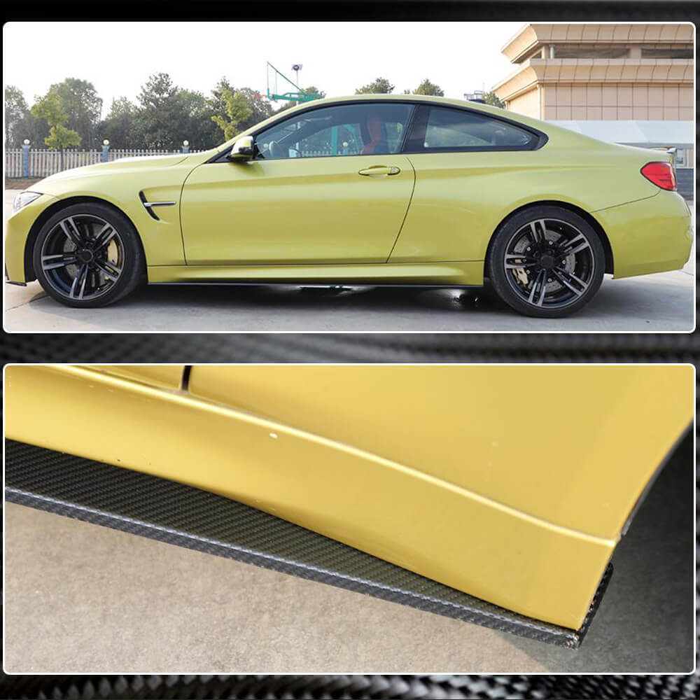 BMW F82 F83 M4 Carbon Fiber Side Skirts Extensions