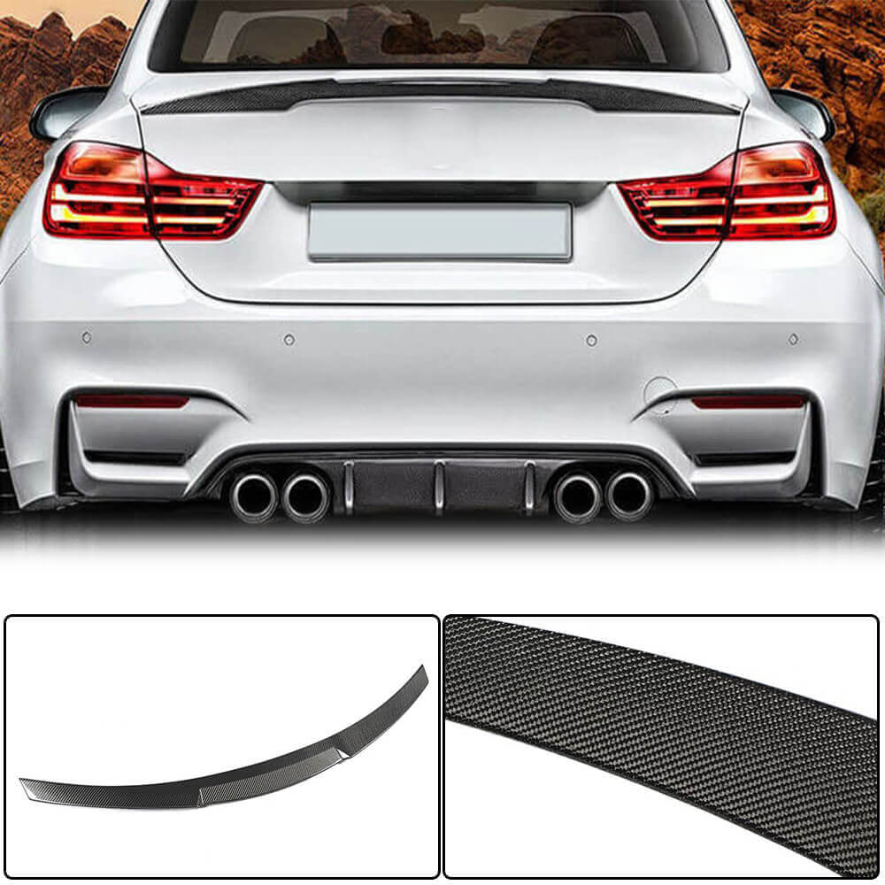 BMW F82 M4 Carbon Fiber/FRP Rear Trunk Spoiler & Wing & Lip | V Style ...