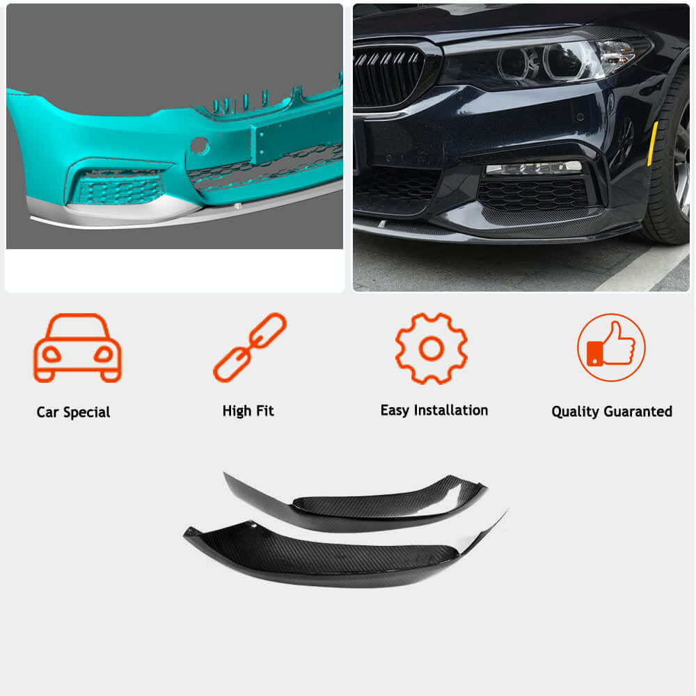 BMW G30 M Sport Carbon Fiber Front Bumper Splitter | Custom, Factory ...