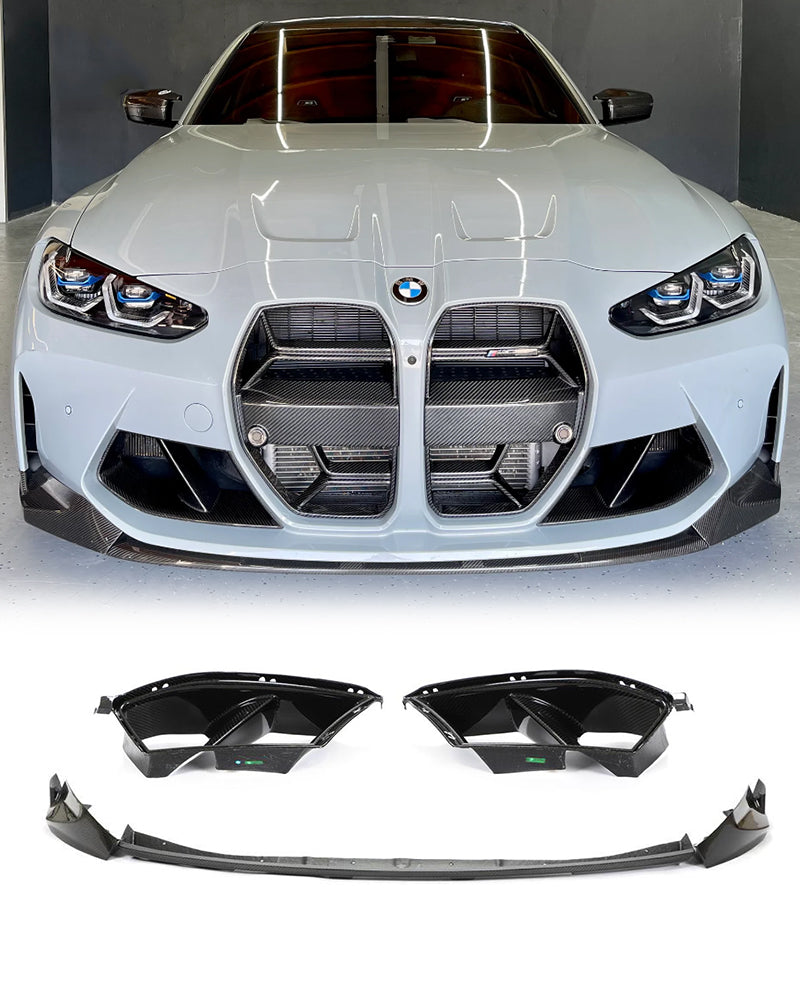 BMW G8X M3/M4 Performance Front Lip Spoiler Splitter Air Inlet Grill