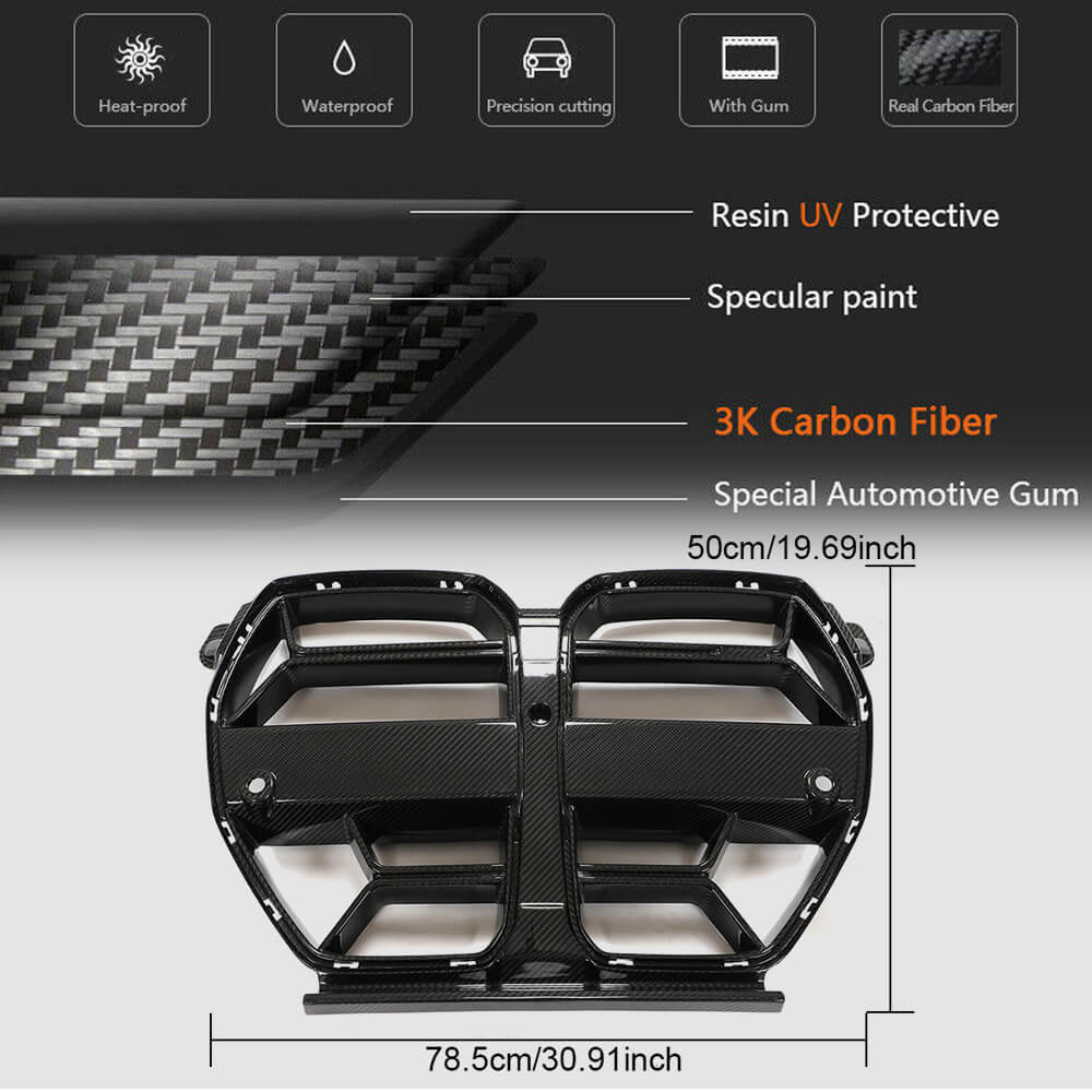 BMW G80 G82 G83 M3 M4 Dry Carbon Front Grille | Exterior Accessories ...