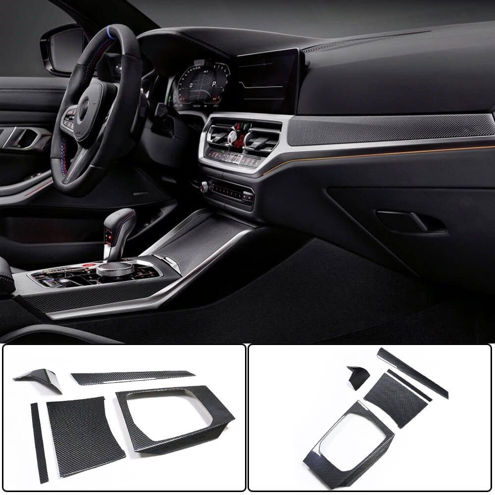 BMW G8X M3 M4 Dry Carbon Fiber Interior Center Console Dashboard Trim ...