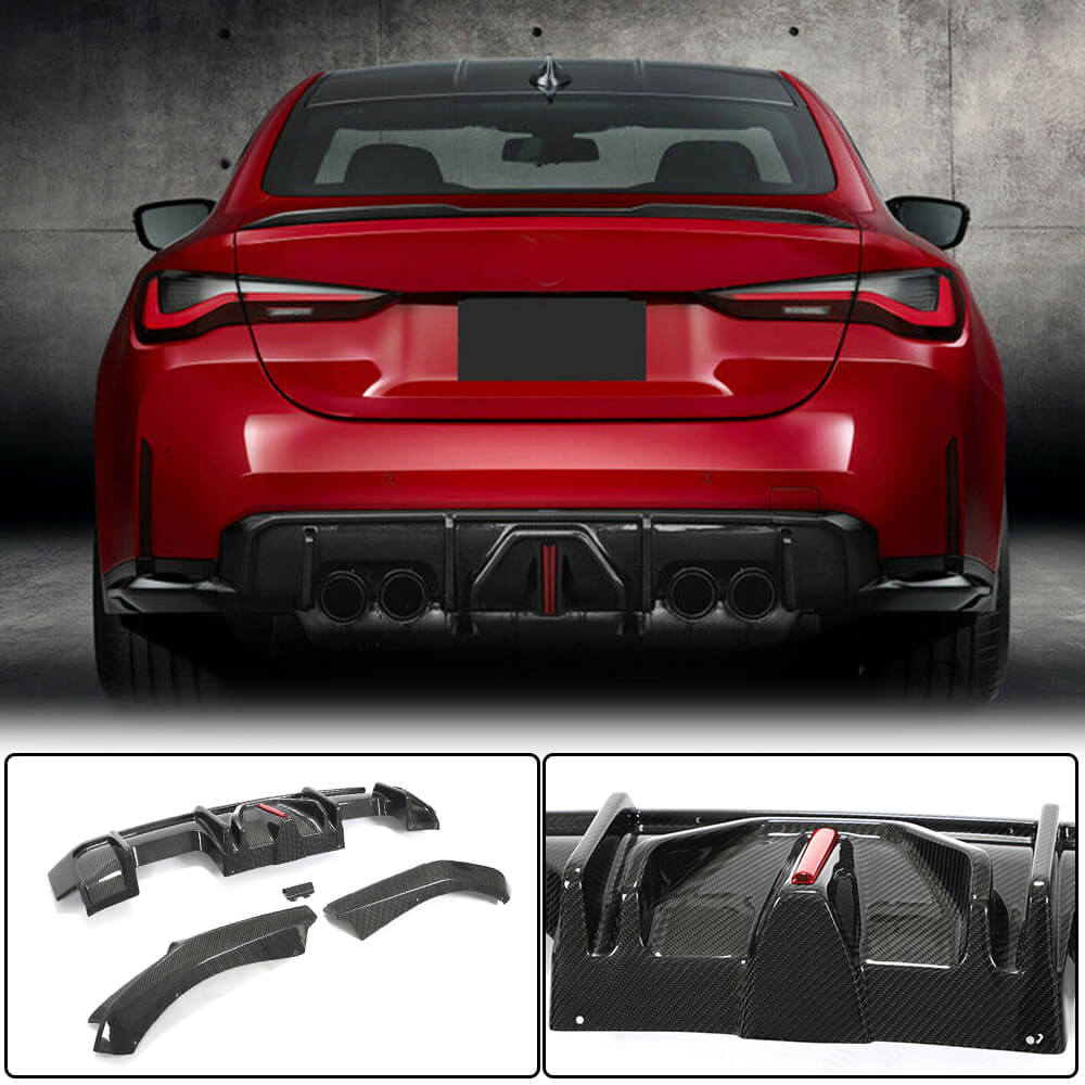 BMW G82 G83 M4 Dry Carbon Fiber Rear Diffuser Lip Splitter | Factory ...