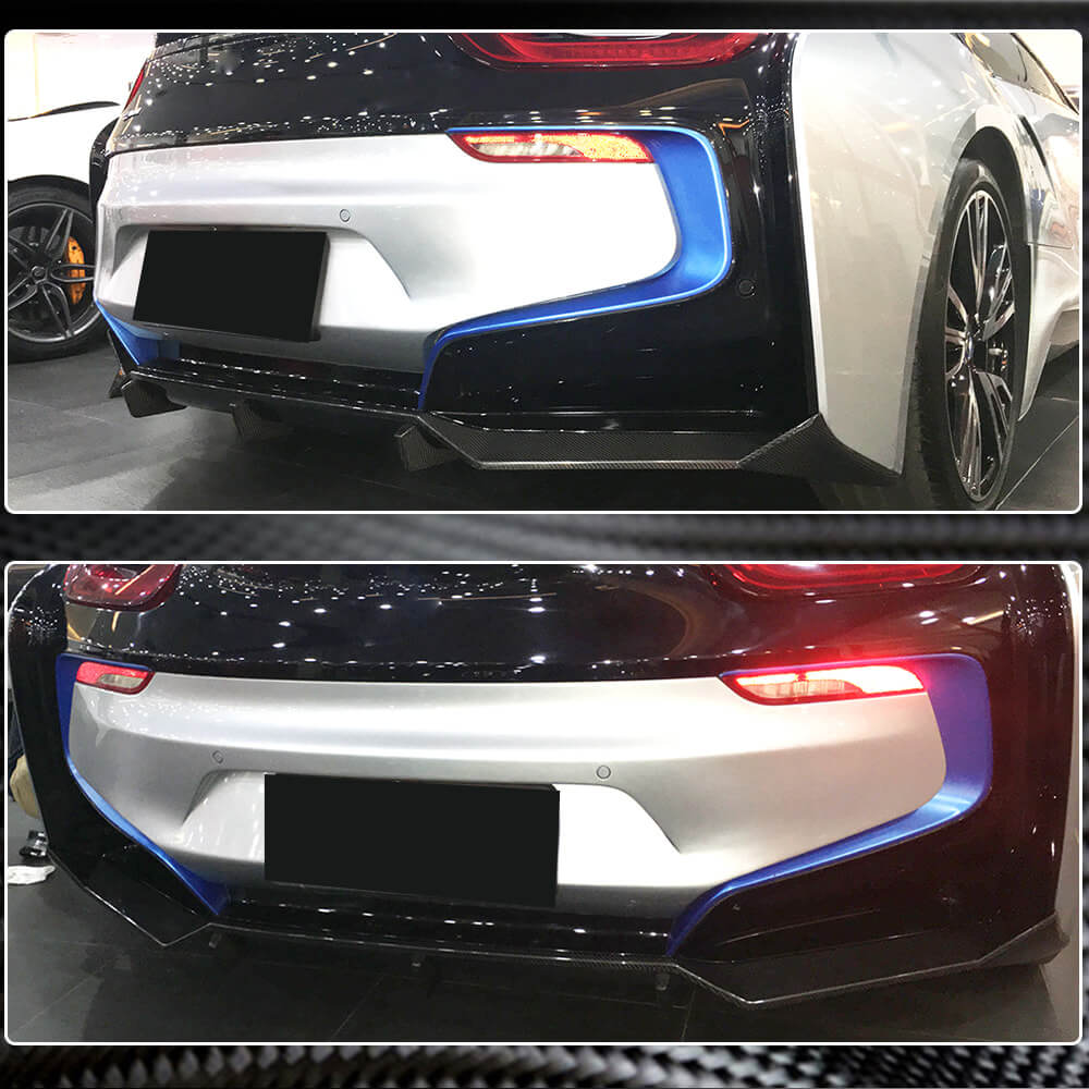 BMW I8 Dry Carbon Fiber Rear Bumper Diffuser Lip | Exterior Mods