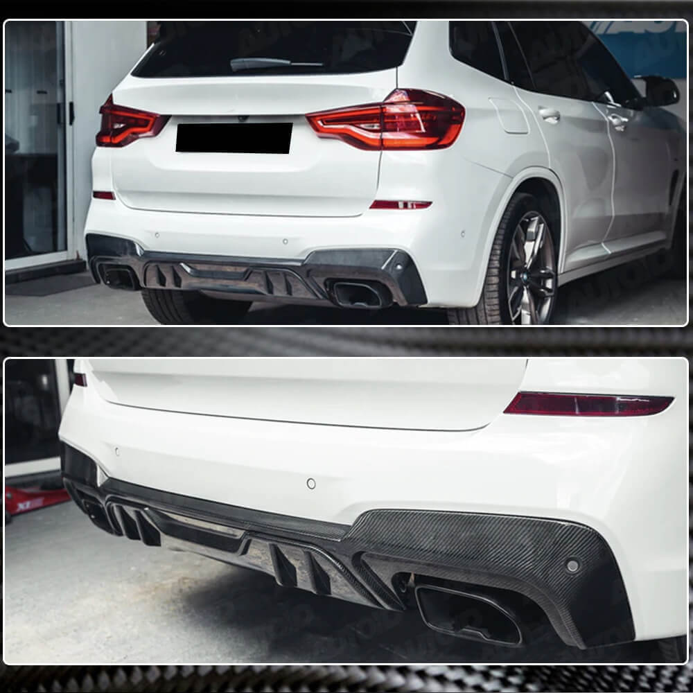 BMW X3 G01 M40i Carbon Fiber Rear Bumper Diffuser Lip | Exterior Mods ...