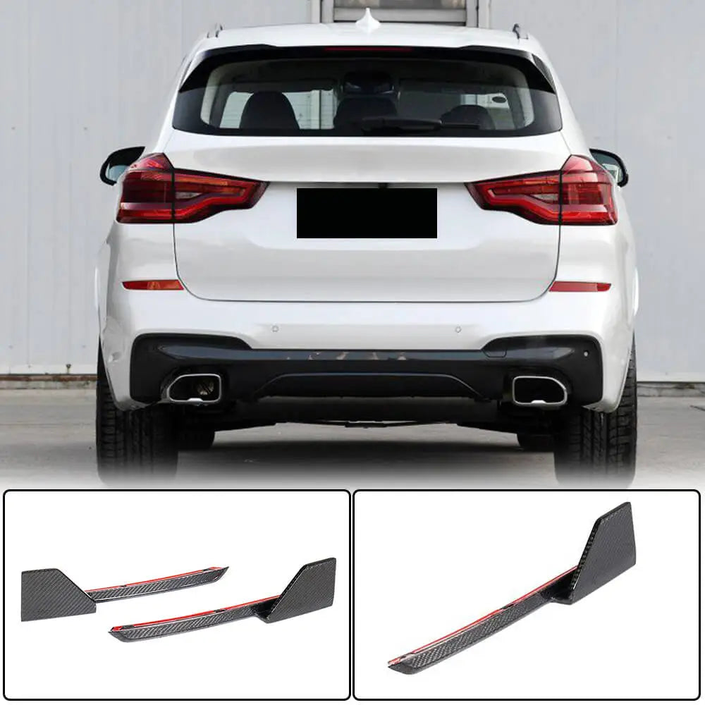BMW X3 G01 M40i Carbon Fiber Rear Bumper Splitters | Exterior Mods ...