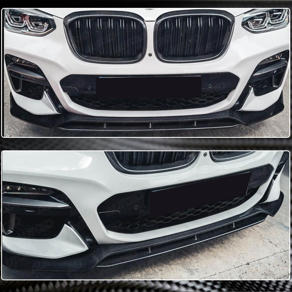 BMW X3 G01 M40i Carbon Fiber Front Bumper Lip Spoiler | Exterior Mods – Ahacarbon