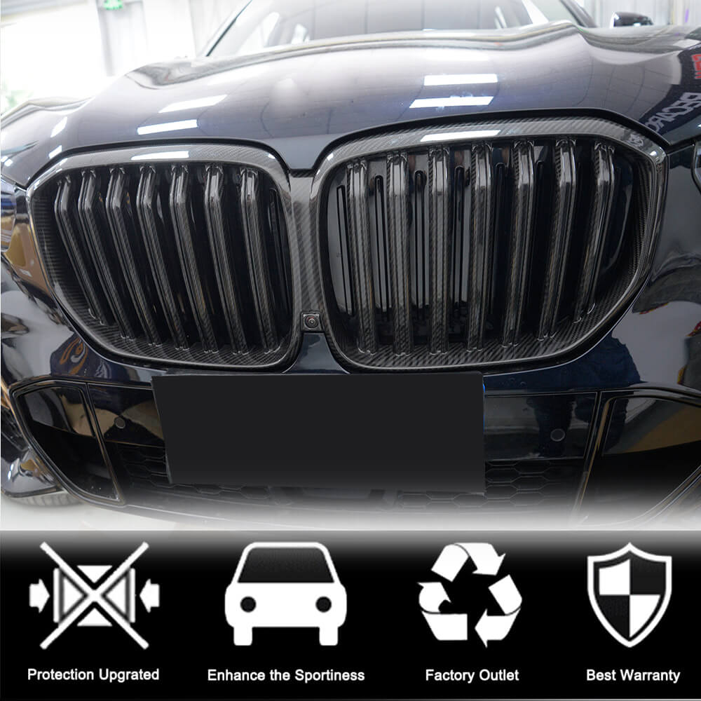 BMW X5 G05 Dry Carbon Fiber Front Kidney Grille | Exterior Accessories