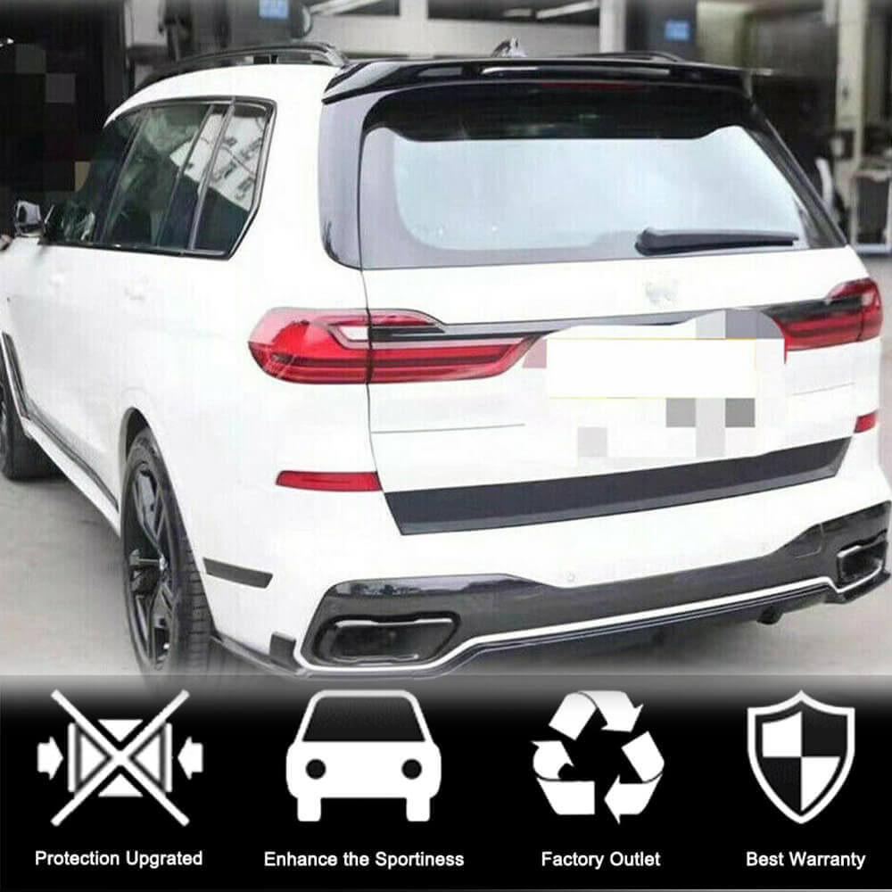 BMW X7 G07 M50i Carbon Fiber Rear Roof Spoiler & Window Wing Lip ...