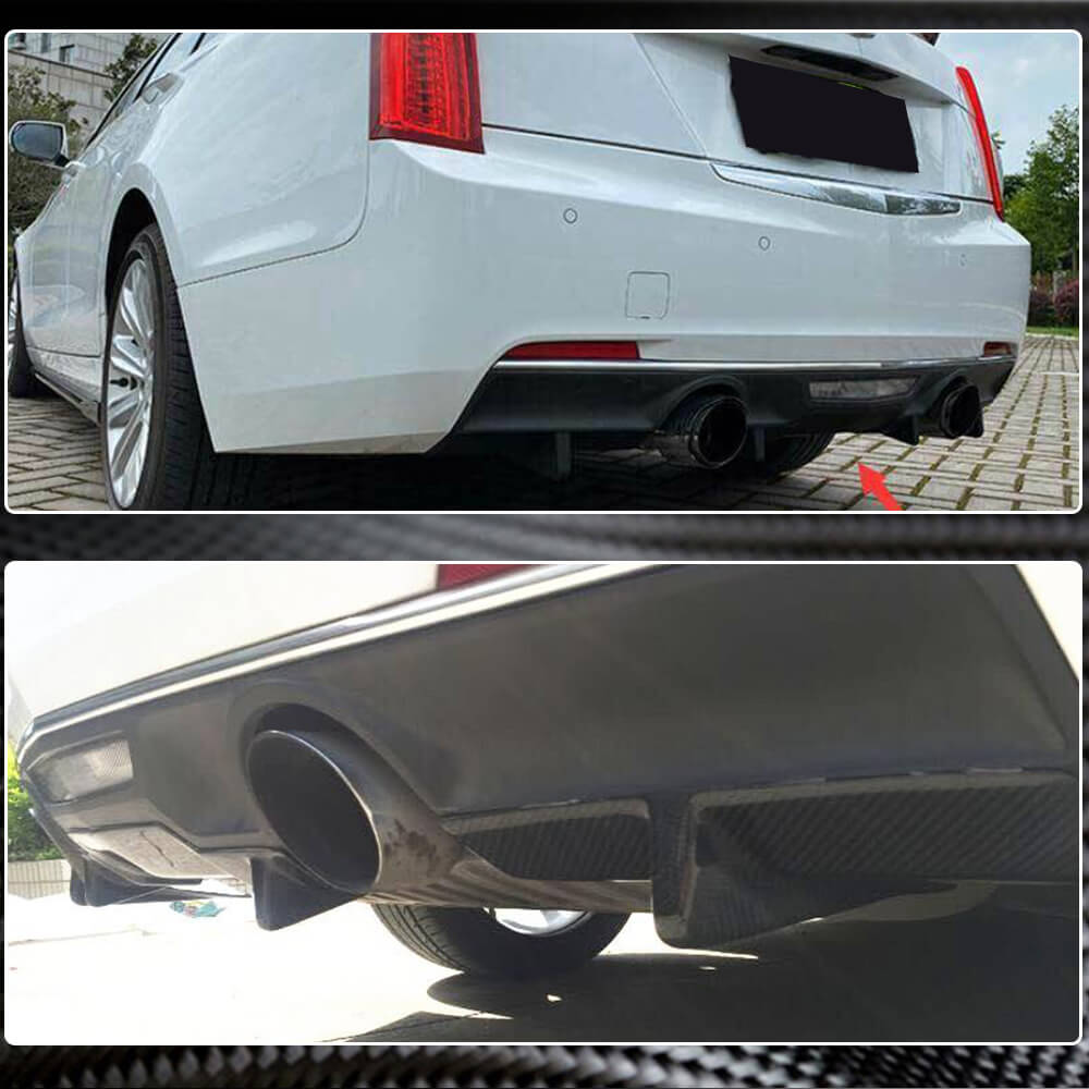 Cadillac ATS Carbon Fiber Rear Bumper Diffuser Lip | Exterior Mods