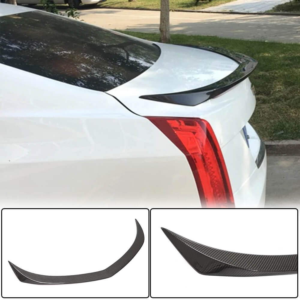 Cadillac ATS Carbon Fiber Rear Trunk Spoiler Wing Lip | Exterior Mods