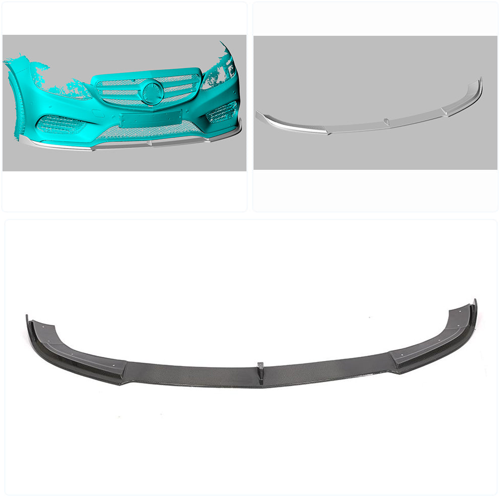 Mercedes Benz W212 Carbon Fiber Front Bumper Lip | Custom, Top Fit