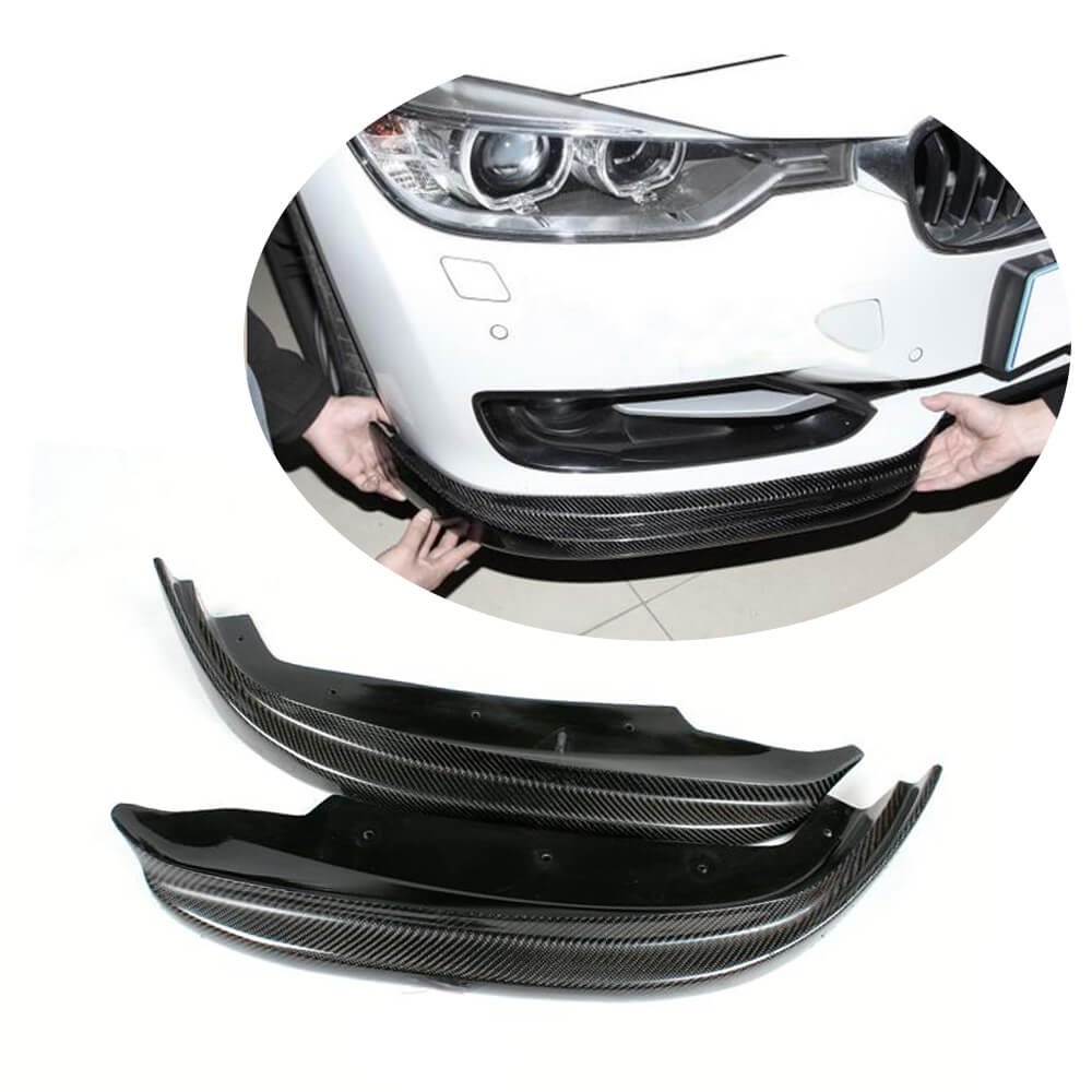 BMW F30 316i 320i 328i Carbon Fiber Front Bumper Splitter Canard Flaps ...