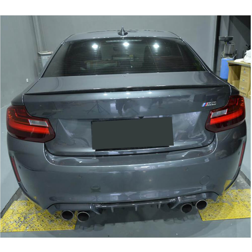 BMW F22 M235i M240i F F87 M2 Carbon Fiber Trunk Spoiler Rear Wing Lip ...