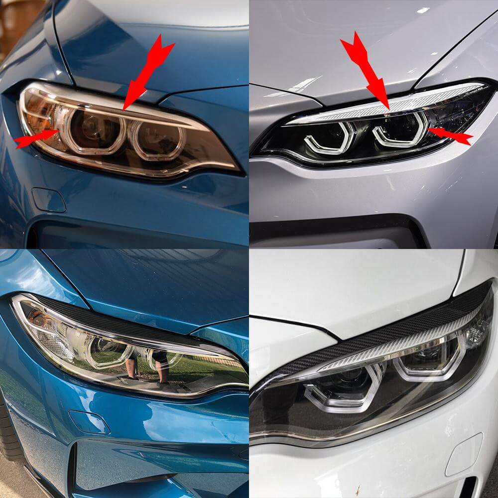 BMW F87 M2 F22 F23 Carbon Fiber Headlight Eyelids