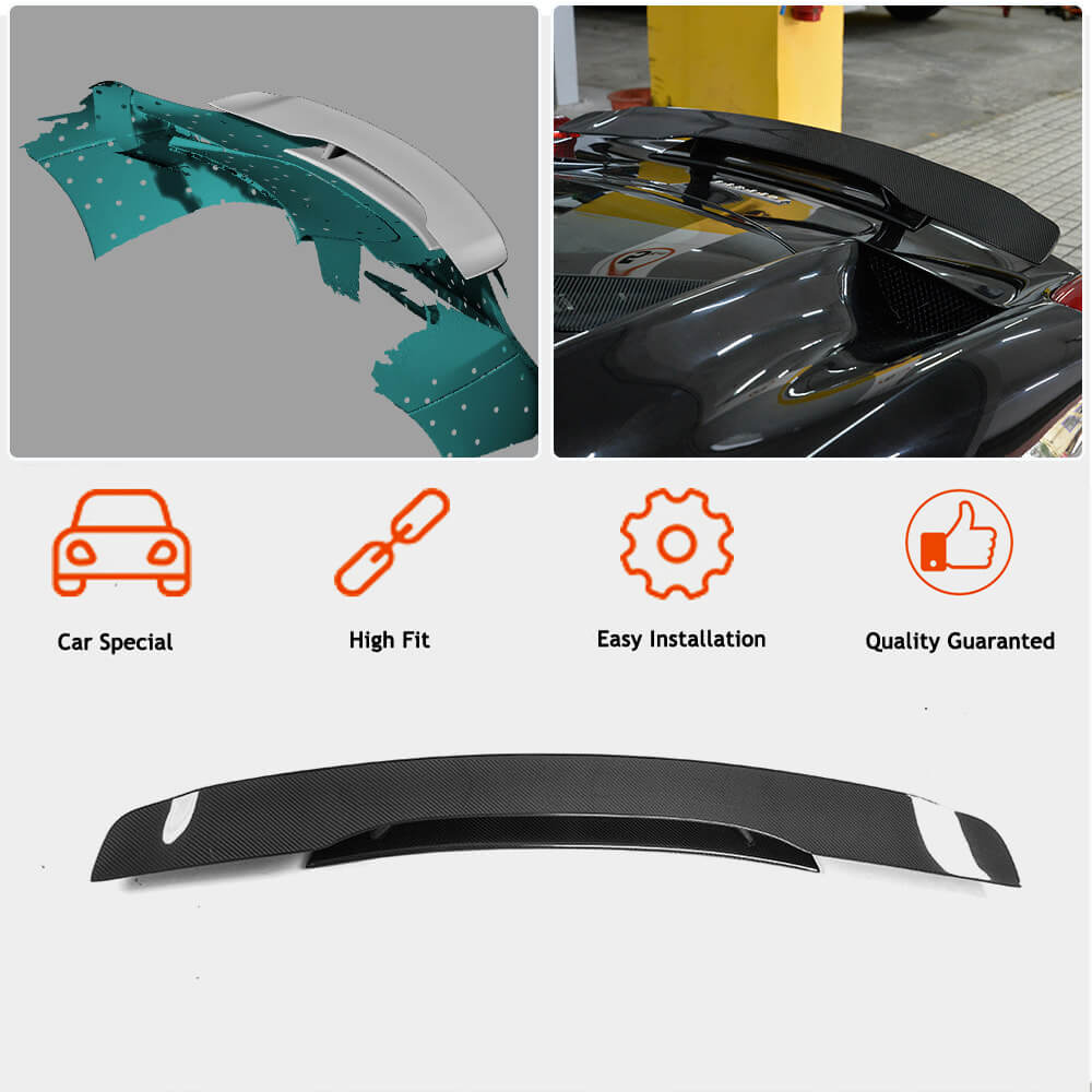 Ferrari 458 Carbon Fiber Rear Trunk Spoiler Wing Lip | Exterior Mods ...