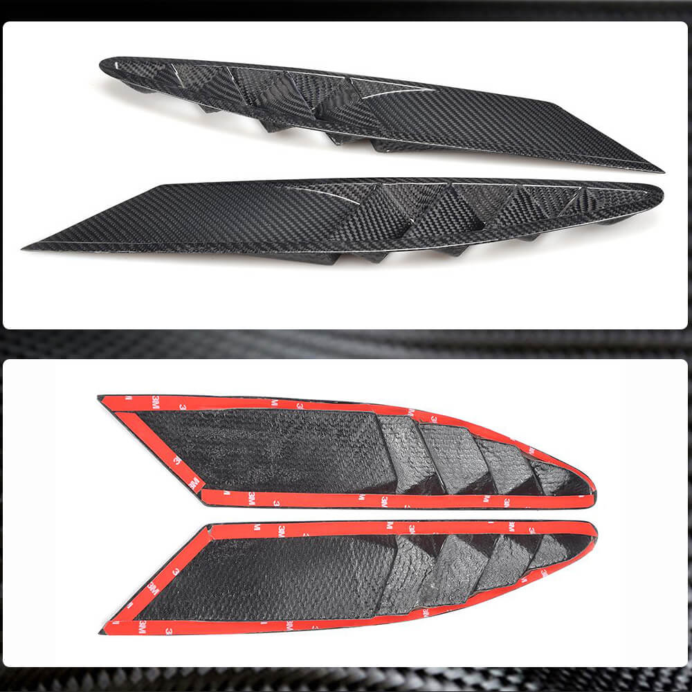 Ferrari 458 Spider Carbon Fiber Front Bumper Air Fender Vent Fins