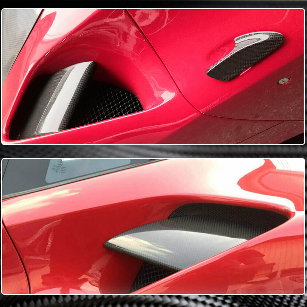 Ferrari 488 Dry Carbon Fiber Side Air Intake Scoop Vent | Exterior Mods