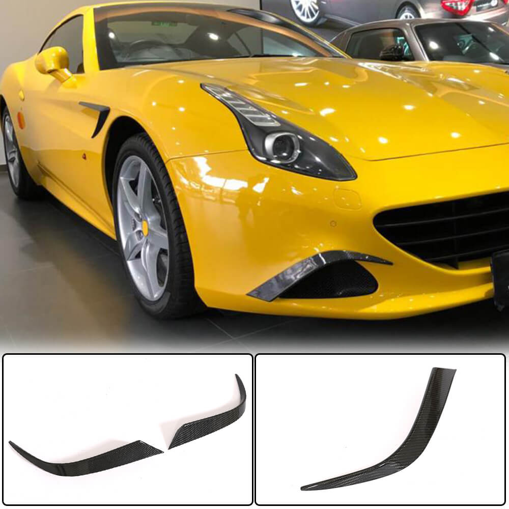 California T Carbon Fiber Front Bumper Air Vent Fins | Exterior Mods