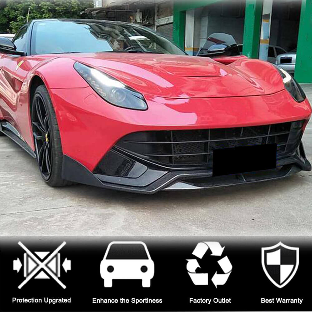 Ferrari F12 Berlinetta Carbon Fiber Front Lip Spoiler | Exterior Mods