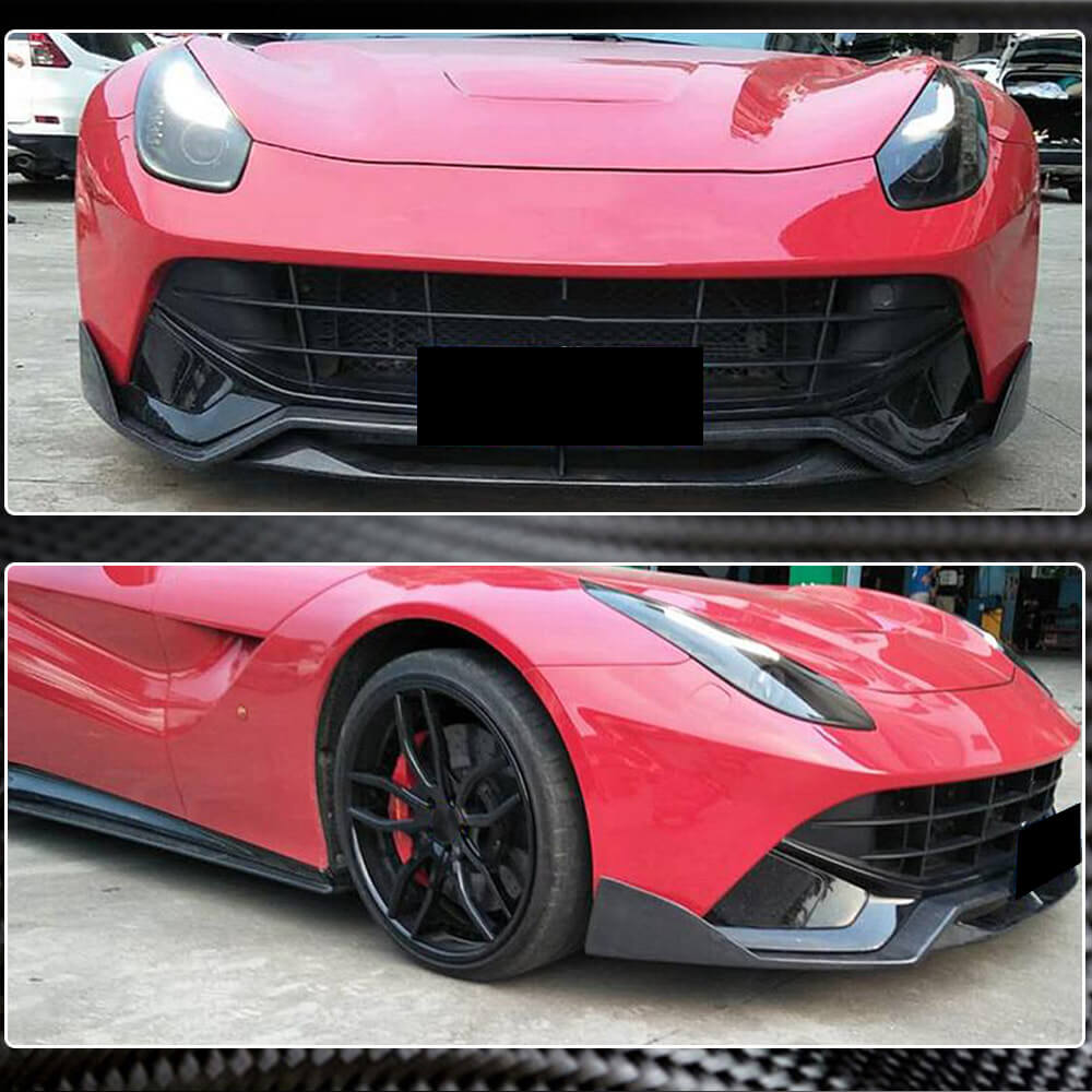 Ferrari F12 Berlinetta Carbon Fiber Front Lip Spoiler | Exterior Mods