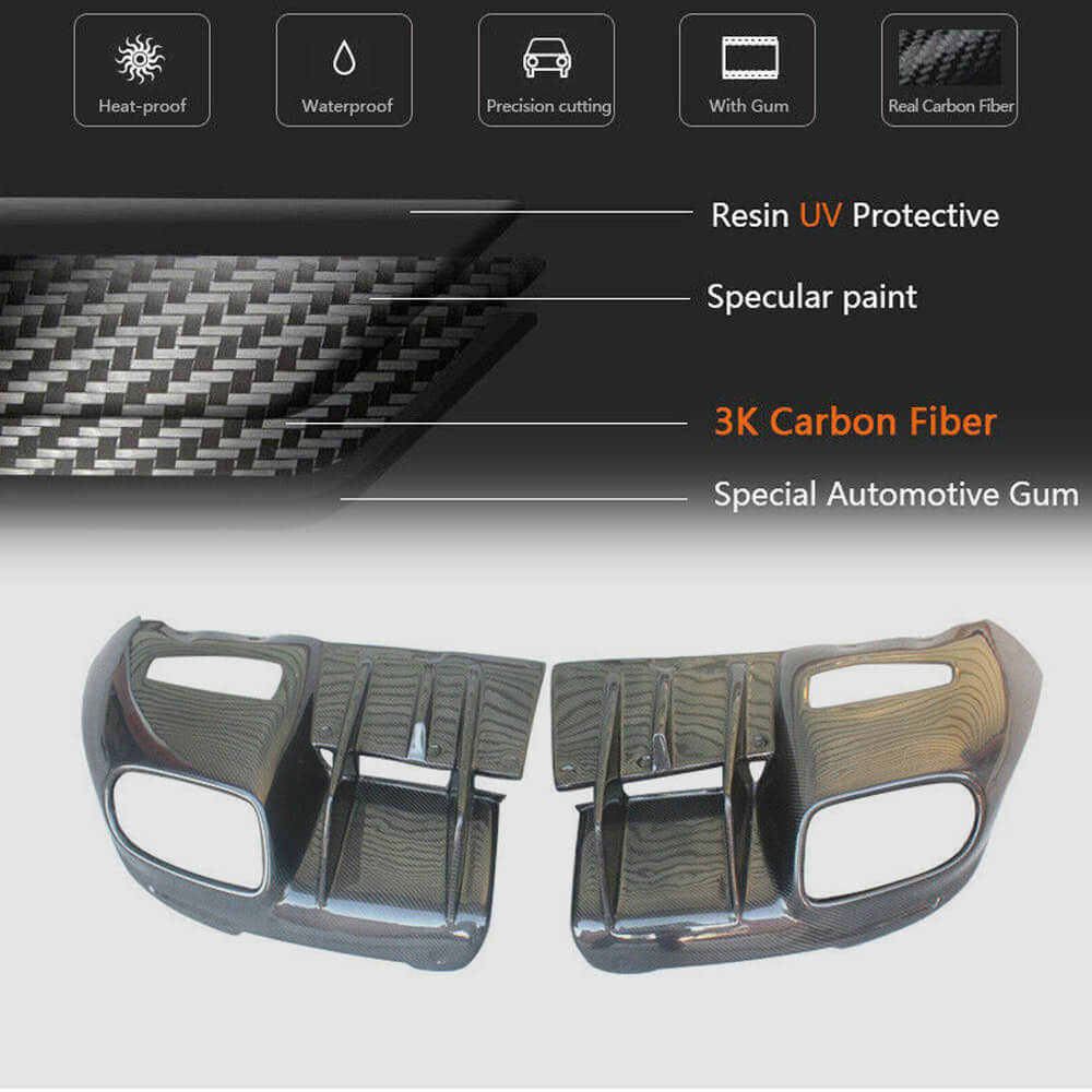 Ferrari F12 Berlinetta Carbon Fiber Rear Diffuser Lip Bumper Splitter