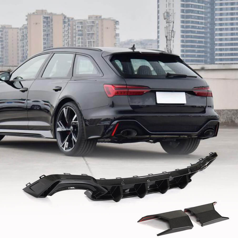 Audi RS6 C8 Dry Carbon Fiber Rear Bumper Diffuser Lip | Exterior ...